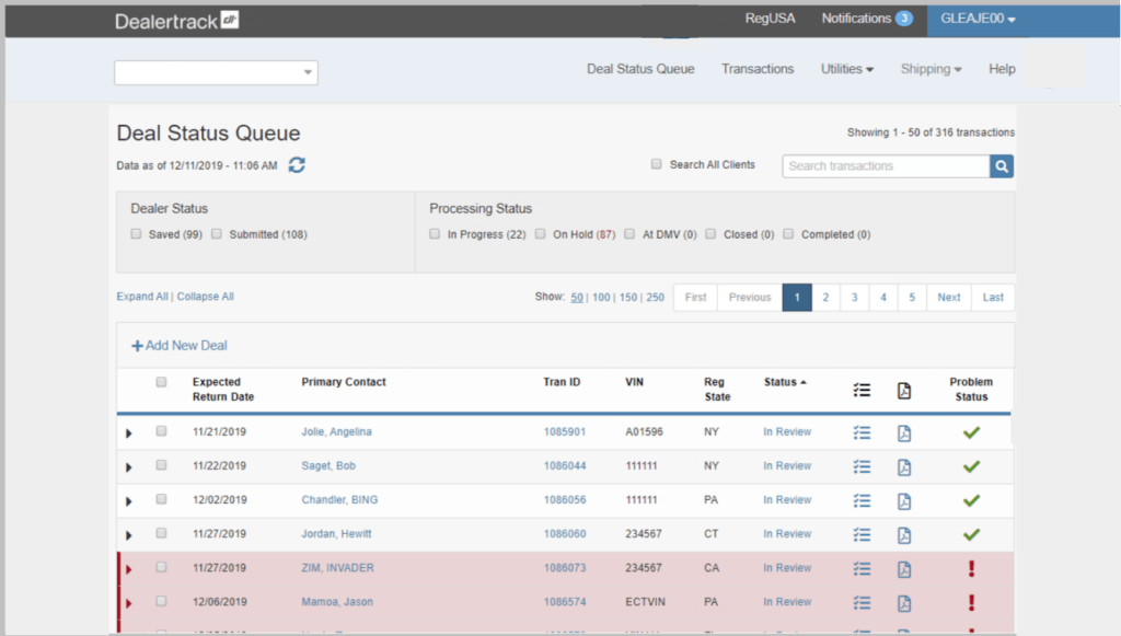 Dealertrack: Deal Status - RegUSA Resource Hub - V2