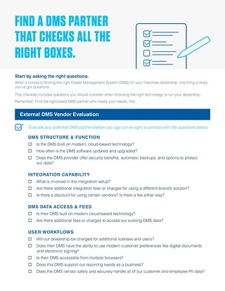 External Checklist Guide