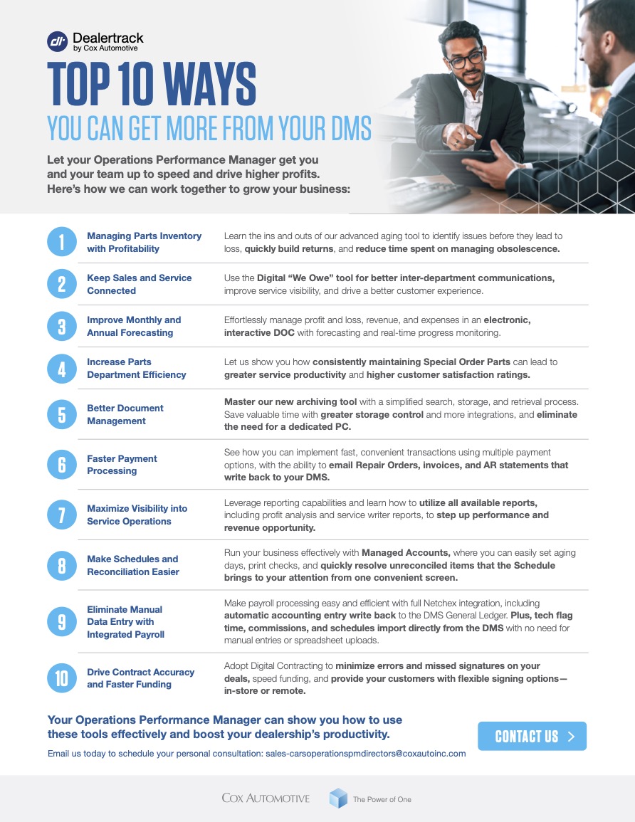 Top 10 Ways You Can Get More From Your DMS