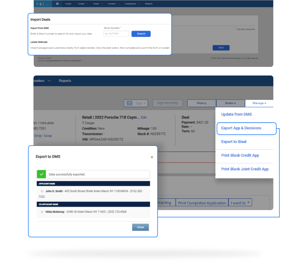 Dealertrack: F&I Import Credit Data with Dealertrack DMS